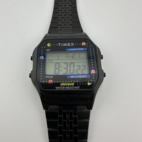 TIMEX x PAC-MAN™ T80 34mm Black Stainless Steel Bracelet Watch ...