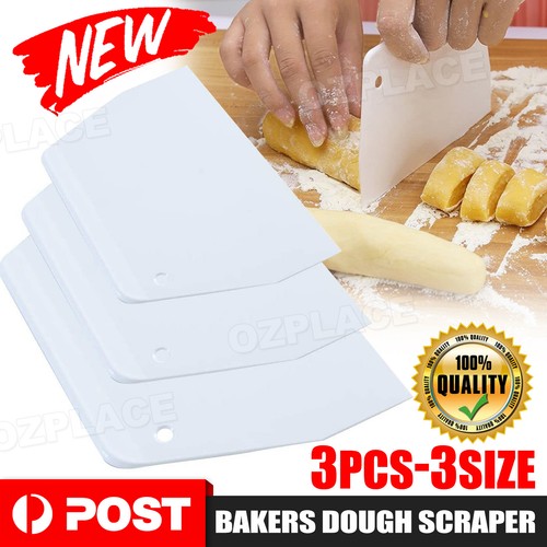 3x Bakers Dough Scraper Sourdough Pizza Pastry Bread Cutter Slicer ...