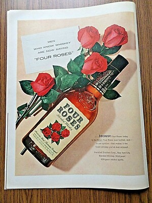 1954 Whiskey Four Roses Ad Men Who know Whiskey are Now Saying | eBay