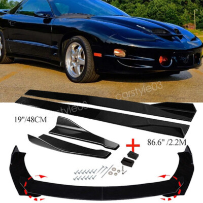 For Pontiac Firebird Side Skirt Front & Rear Bumper Lip Splitter ...