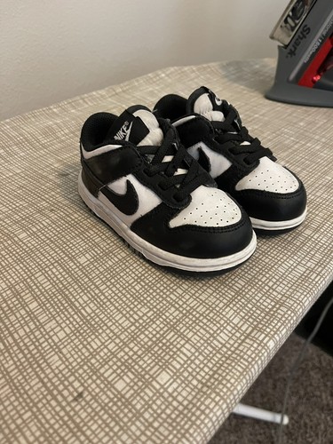 Nike Dunk Low Panda White Black Toddler Size 7c Baby Infant Dunks | eBay