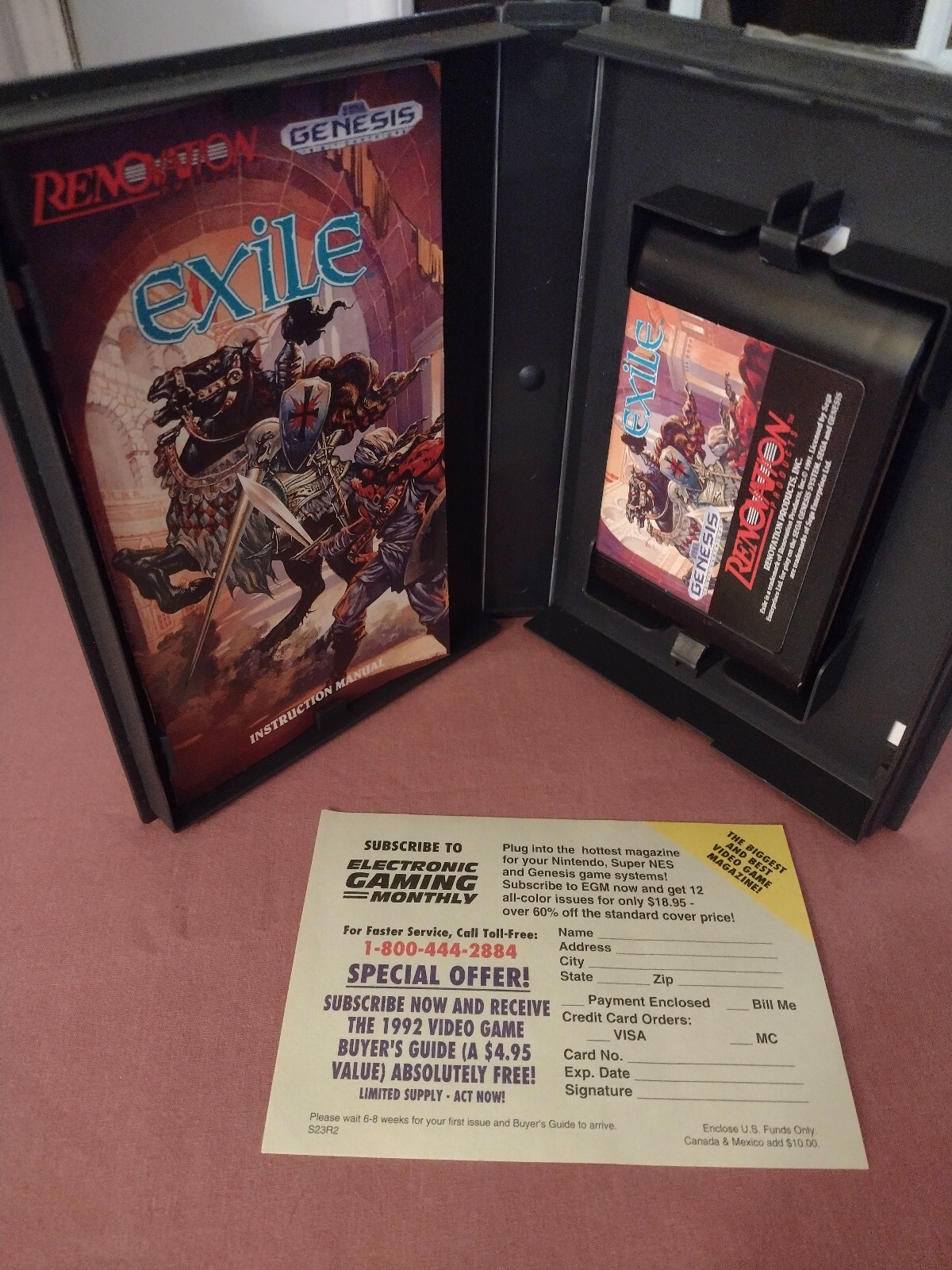 Exile Sega Genesis Game Cartridge, Original Case, Manual, Promotional Card | eBay