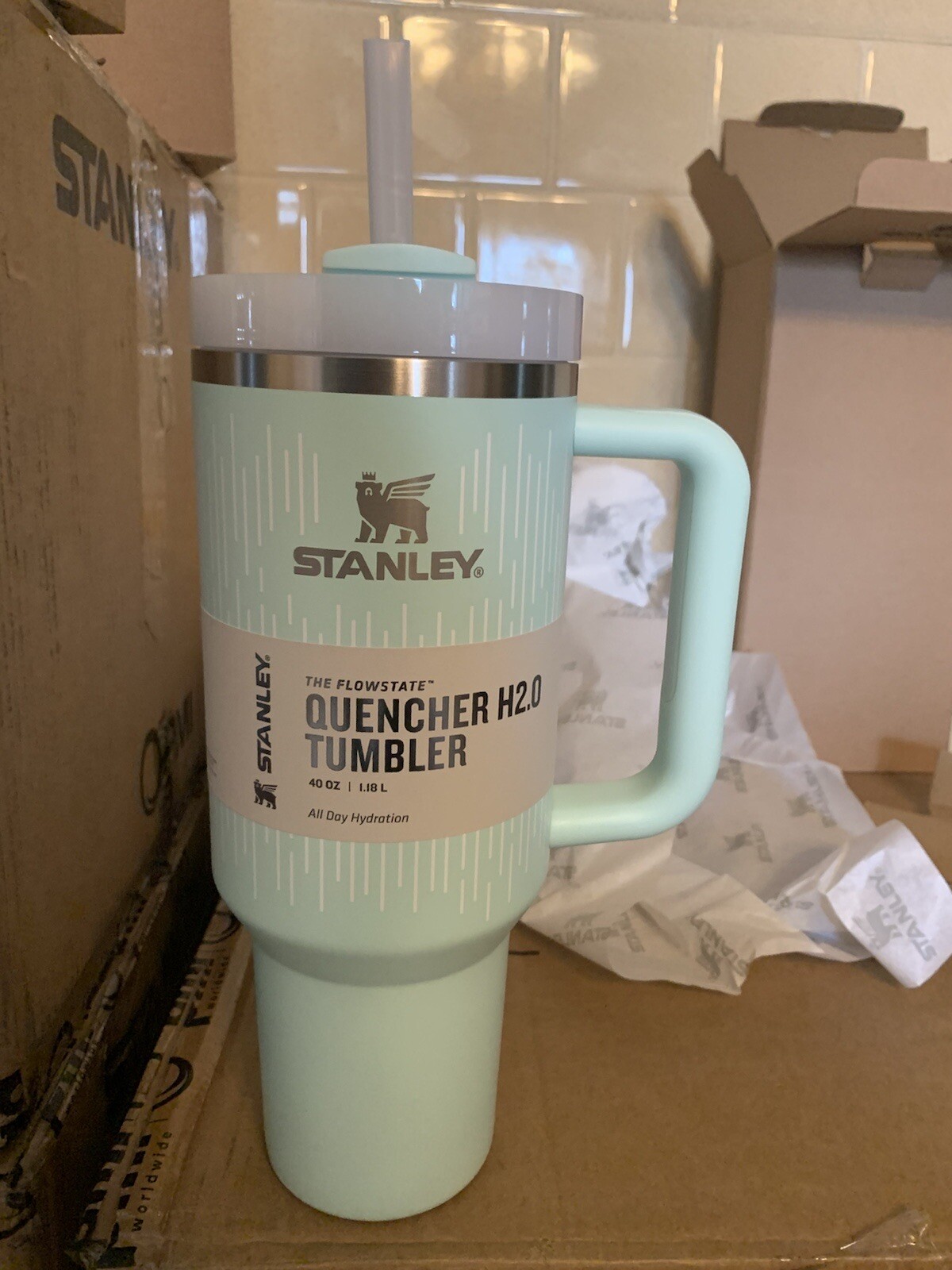 STANLEY FLOWSTATE Clean Slate SOFT RAIN MINT 40oz In-Hand Ship-Ready | eBay