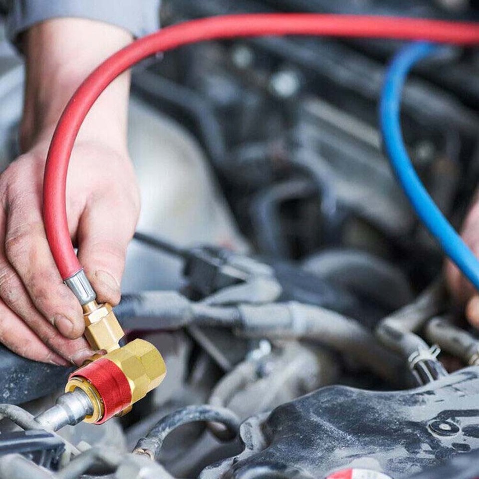 A/C Manifold Gauge Conversion Kit High Low Angle Quick Adapter ACME Car ...