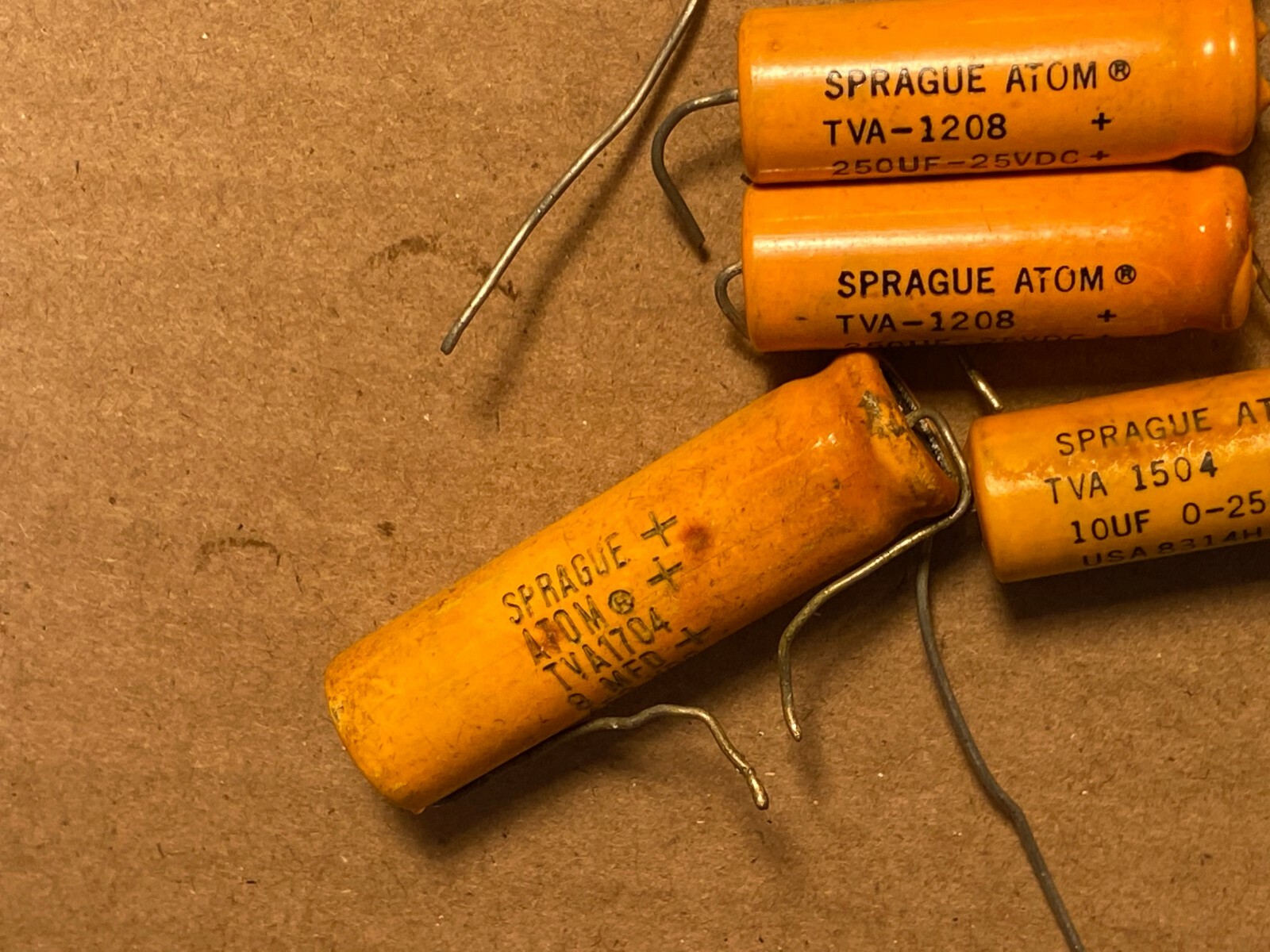 8 Vintage 1970s/80s Sprague Atom Capacitors 450v 25v 250v 50v for ...