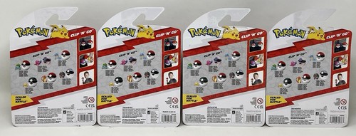 Lot of 4 Pokemon Clip N Go Battle Ready - Charmander, Joltik, Bulbasaur ...