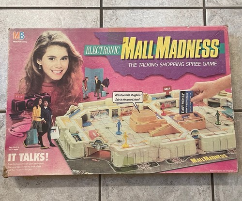 1989 Electronic Talking Mall Madness Board Game Complete Working All ...