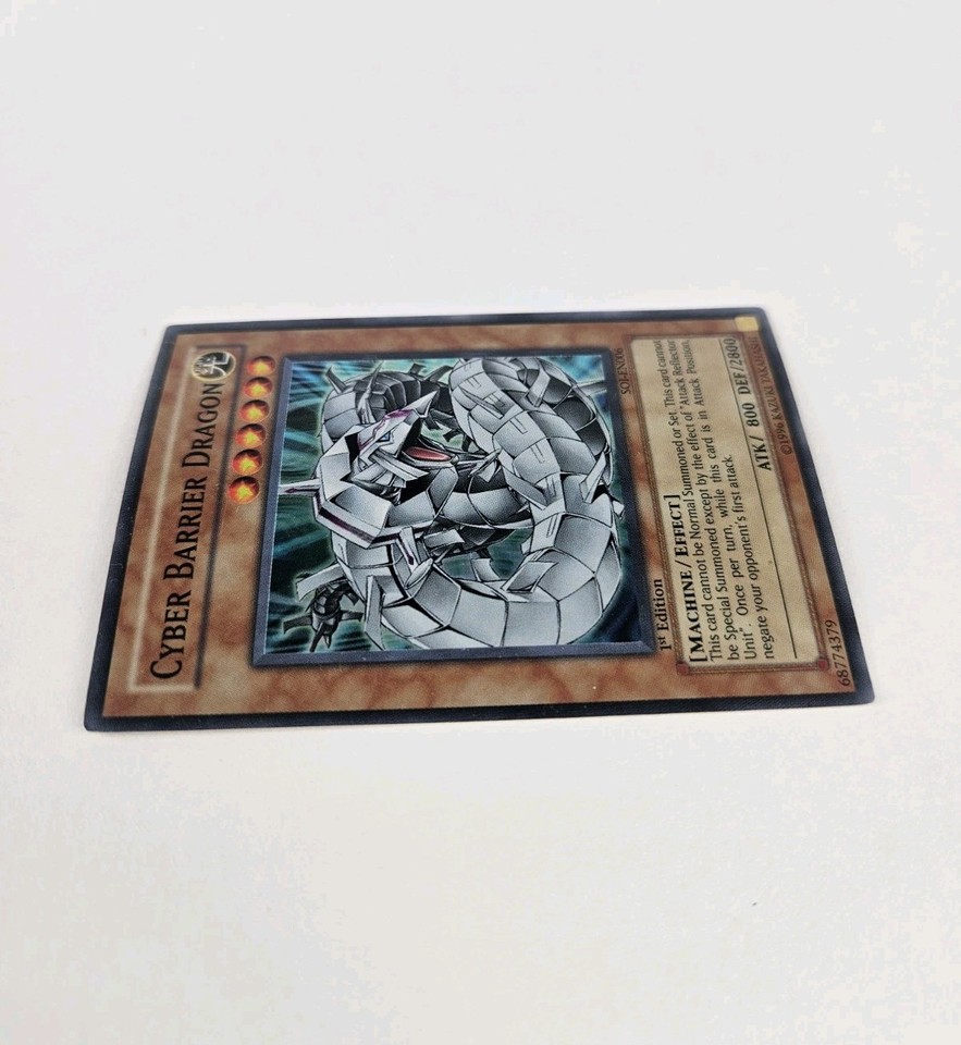 Yu-Gi-Oh Cyber Barrier Dragon Card SOI-EN006 1st Edition Ultimate Rare ...