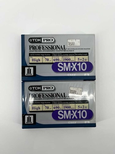 TDK PRO PROFESSIONAL SM-X10 BLANK CASSETTE TAPE New Sealed Lot Of 2 ...
