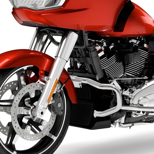 Black/Chrome Chopped Engine Guard Highway Crash Bar For Harley Touring ...