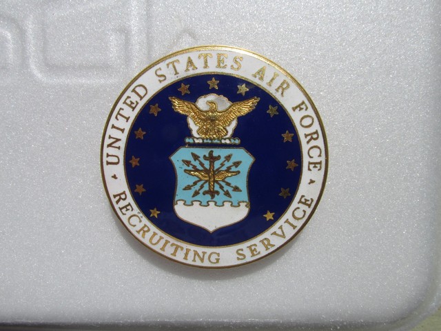 US Air Force Recruiting Service Enameled Badge, 3" dia Multicolor ...