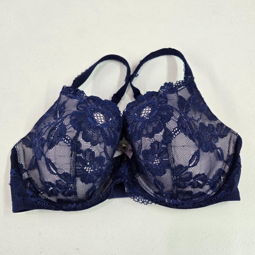 Victoria Secret Women Bra 32DDD Blue Lace Body By Lined Demi Underwire ...