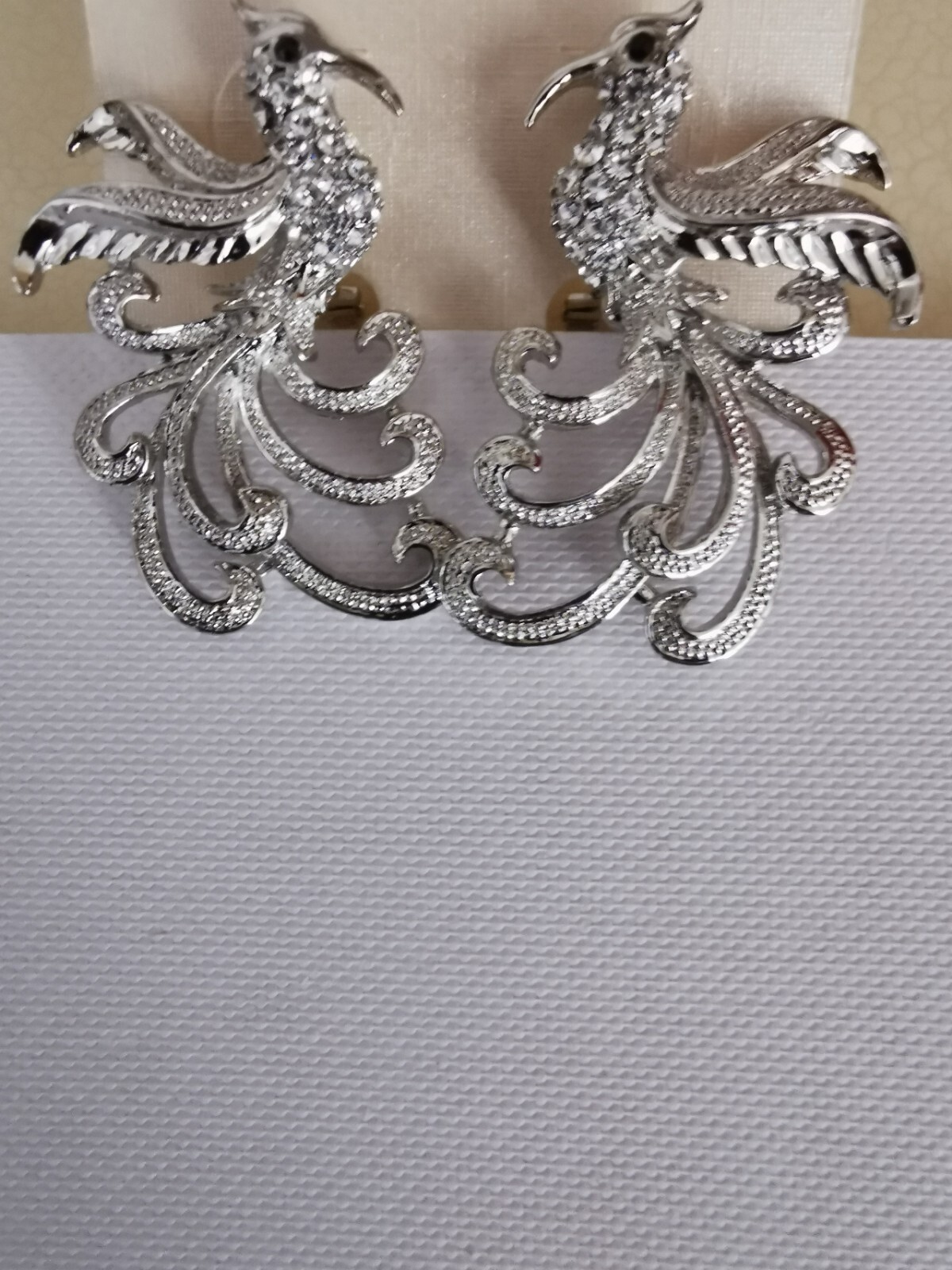 Gorgeous Phoenix earring clear +black eye crystal Beauty /Gift 2.5cm ...