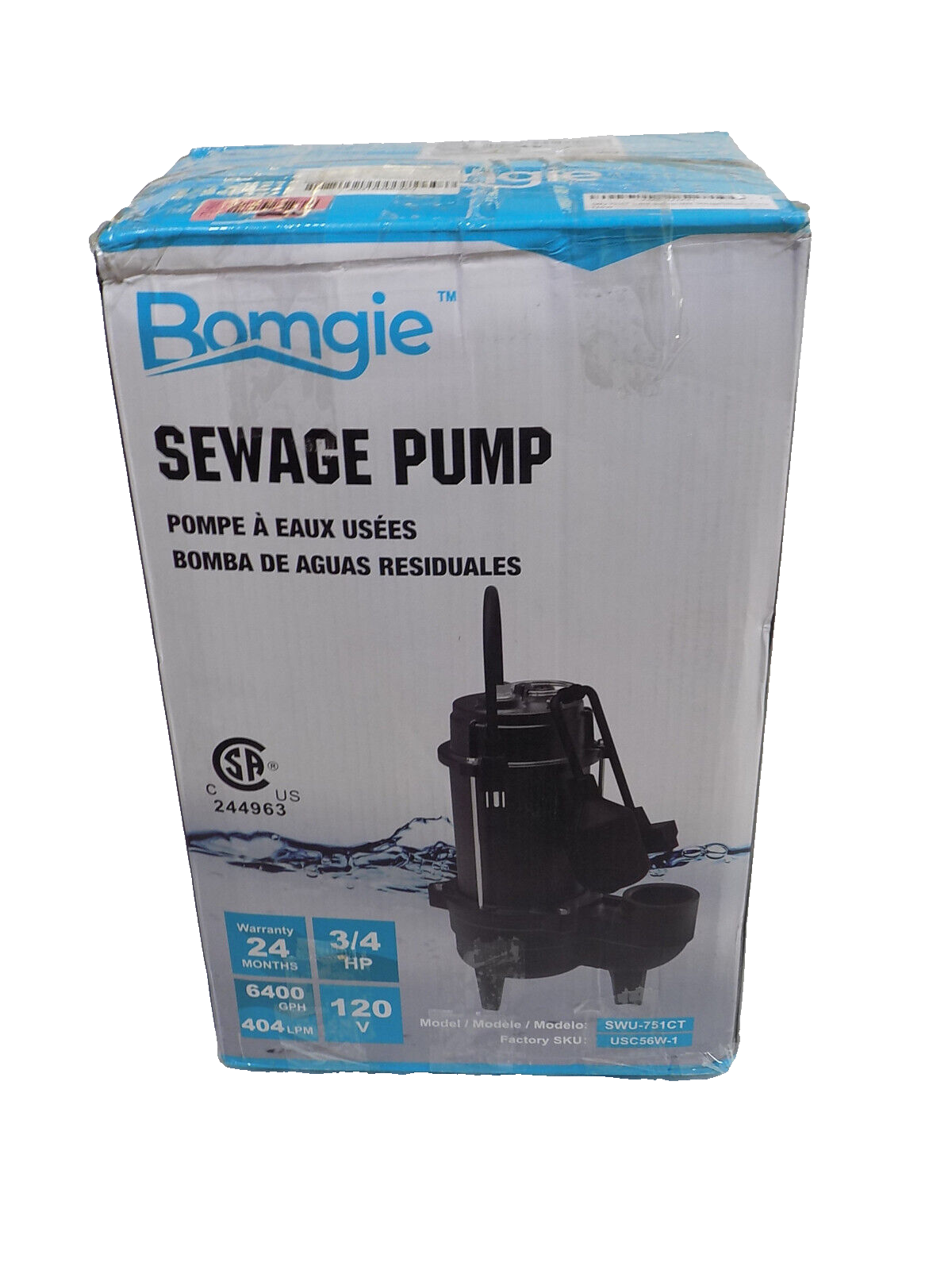 🔥🔥 3/4 HP Sewage/Effluent Grinder Pump, 10ft Auto Float Switch 2'' NPT ...