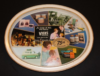 Vick's VapoRub Advertising Tray- 75th Anniversary Richardson-Merrill ...