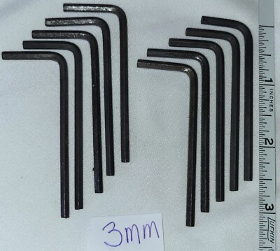 3mm Allen Socket Wrench Hex Key Hexagon Short Arm Heat Treated Unbrako ...