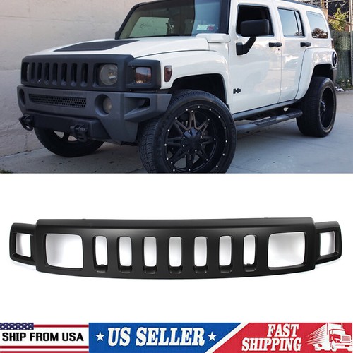 Factory Style Matte Black Front Bumper Upper Grille For Hummer H3 H3T ...