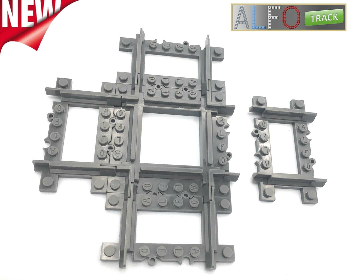 Mini croisement 90°+ 4 quart rails pour train LEGO CITY - injection ...