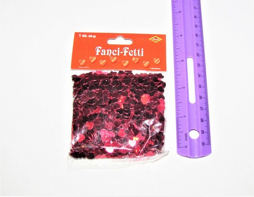Red Metallic Confetti, Each pkg 1 oz, Stars or Hearts | eBay