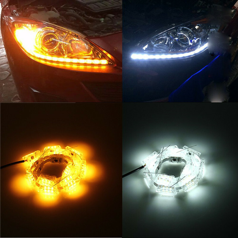 Telescopic Switchback LED DRL Strip Sequential Light Sequential Signal ...