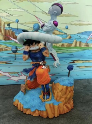 New Dragon Ball Son Goku Bite Frieza Statue GK Anime Action Figure PVC ...