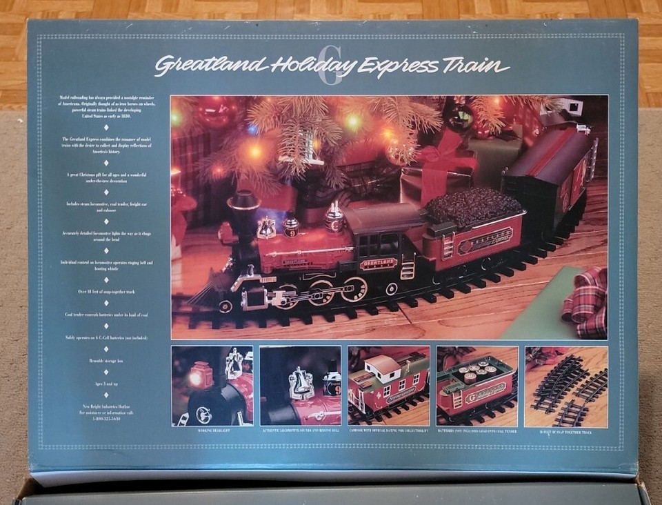 1994 GreatLand Holiday Express Train Battery Powered Train Set. New/Non ...
