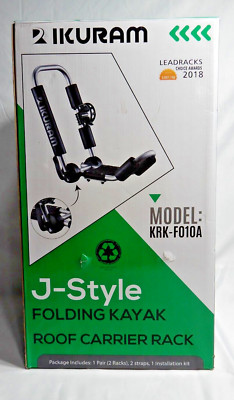 IKURAM R Kayak/Surf/Ski Roof Carrier Rack of J-Style Folding KRK-F010A ...