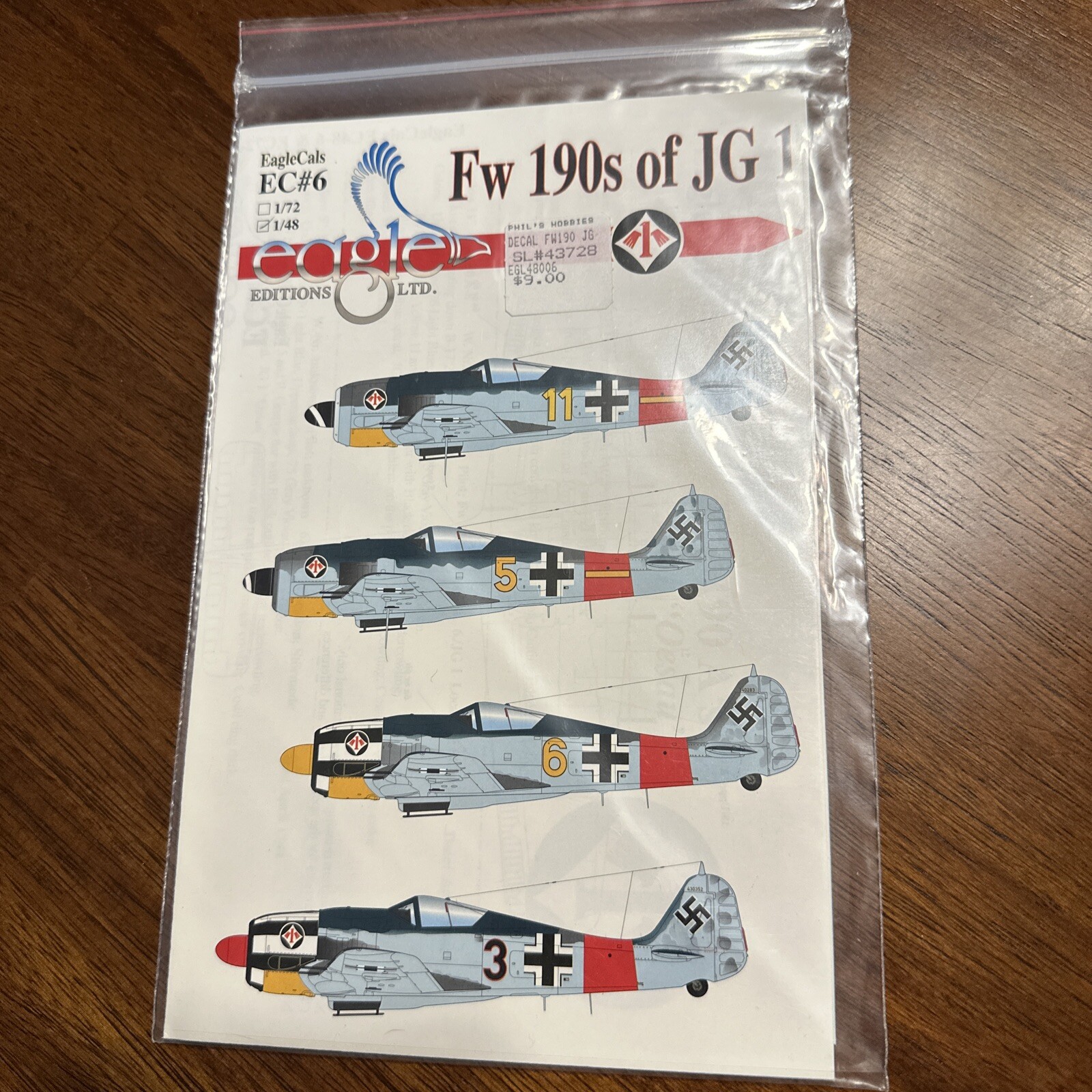 EagleCals 48006 1/48 Scale FW 190s Of JG1 Decals By Eagle Editions | eBay