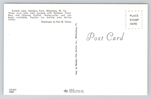 Schenk Lake Oglebay Park Wheeling WV Fishing Boating Ice Skating ...