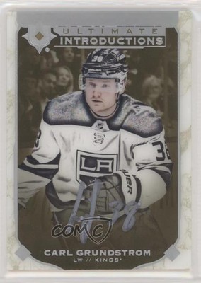 2019-20 Ultimate Collection Introductions Gold Carl Grundstrom Rookie ...