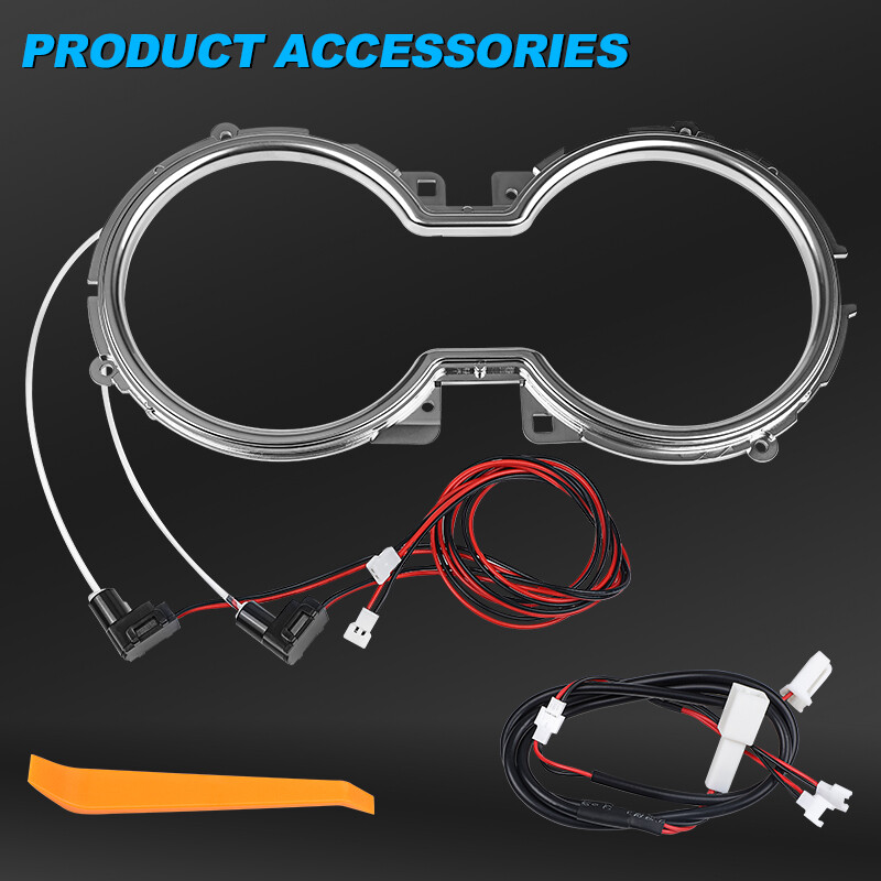 Ice Blue Cup Holder Ambient Light Trim Ring LED For Toyota Highlander ...