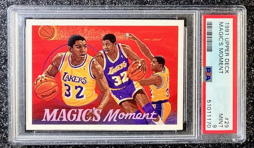 1991 Upper Deck Magic Johnson 'Magic's Moment' Assists Record #29 PSA 9 ...
