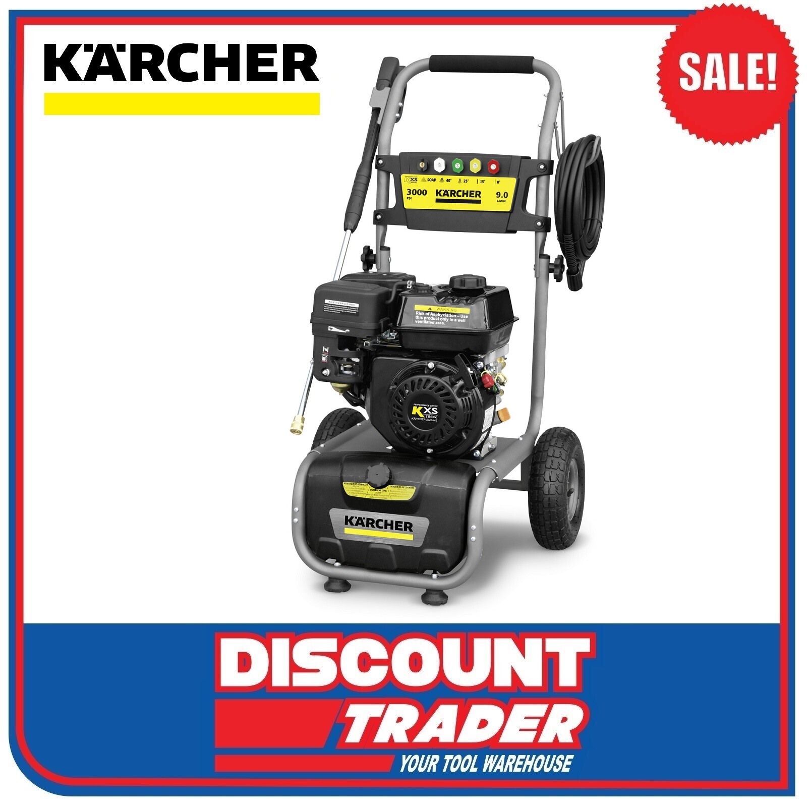 Kärcher G 3000 196cc 4-Stroke Petrol High Pressure Washer - 9.506-954.0 ...