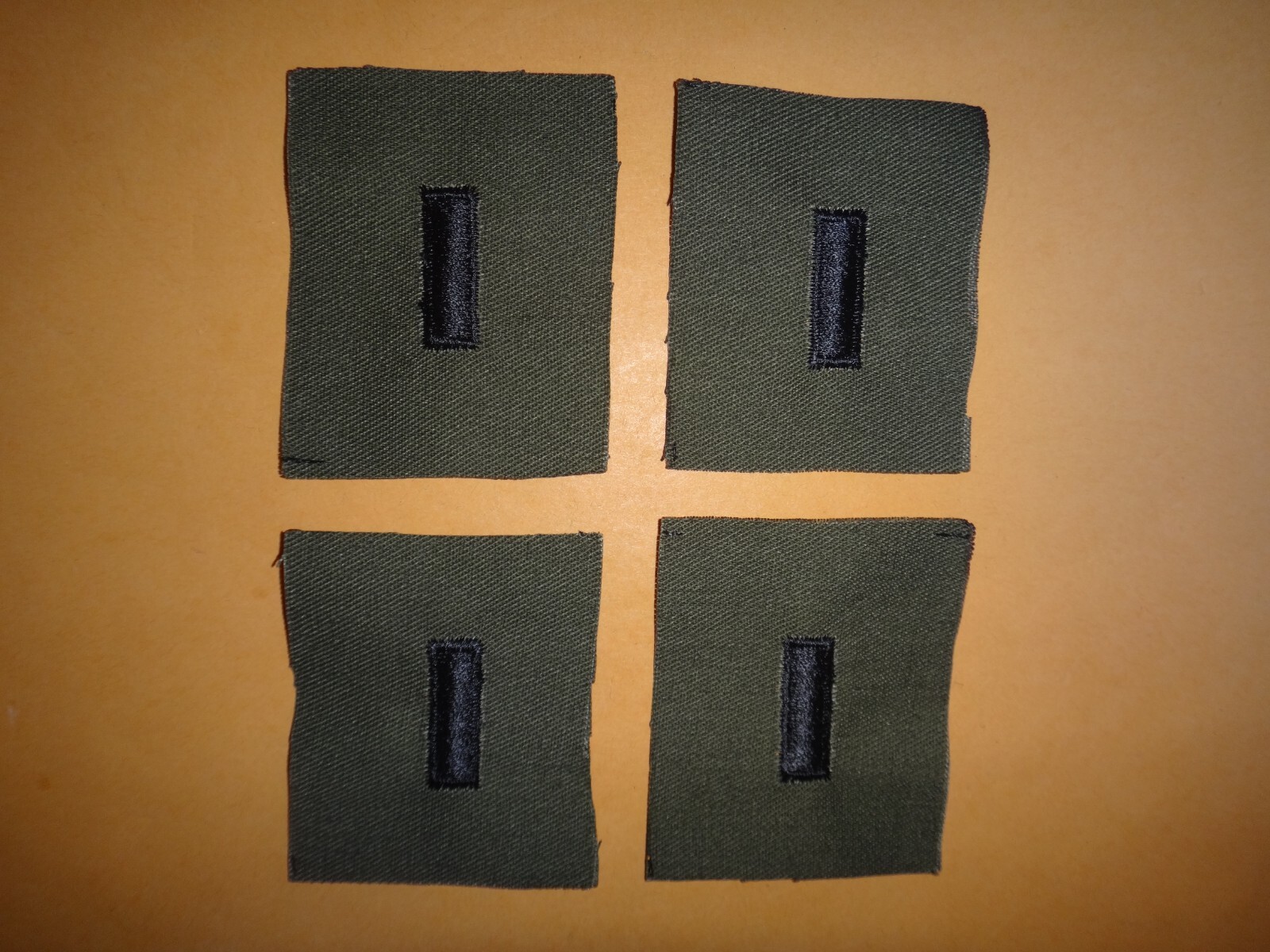 2 Pairs of US Military 1st LIEUTENANT Rank Collar Devices Subdued ...