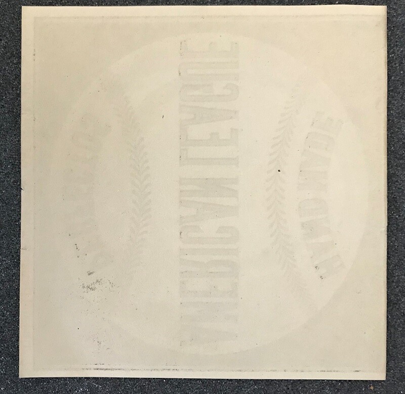 AMERICAN LEAGUE BASEBALL VINTGE CIGAR BOX LABEL HAND MADE PERFECTOS ...