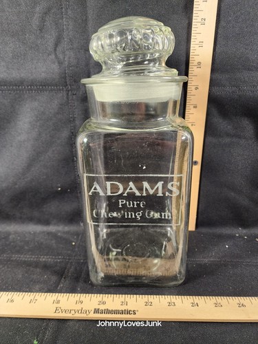 Antique Adams Pure Chewing Gum Counter Candy Jar Dispenser General ...