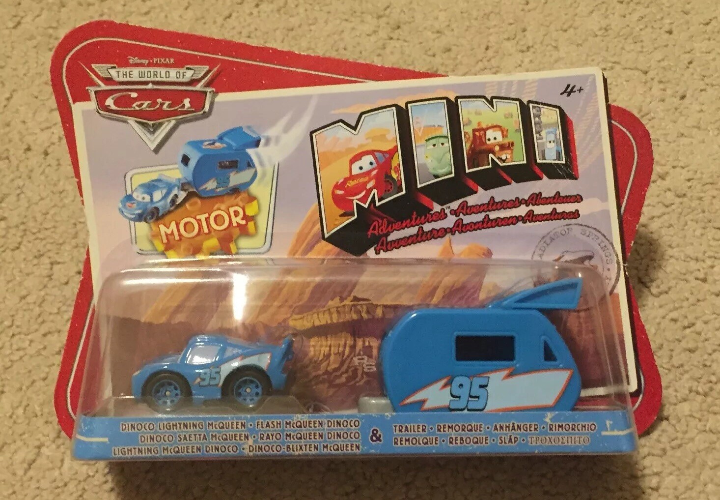 Disney Cars Rare Mini Adventures Motorized Trailer Chick Hicks Dinoco ...