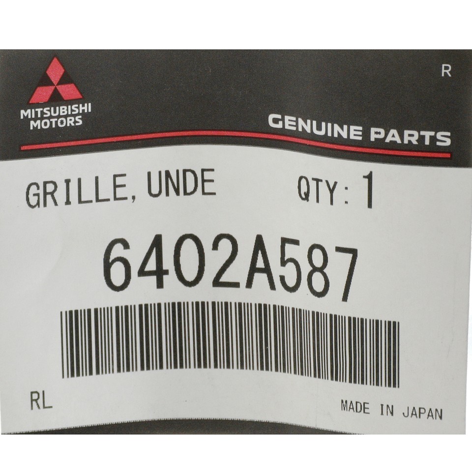 OEM Mitsubishi Exterior Front Grille Radiator Vent Chrome Black Trim ...