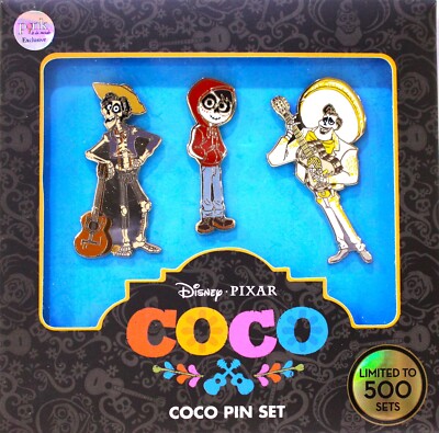 Disney Pixar Coco 3 Pin Box Set Miguel Ernesto Hector Limited Edition ...