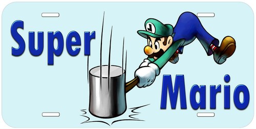 Super Mario With Hammer Aluminum Car Tag Novelty License Plate | eBay