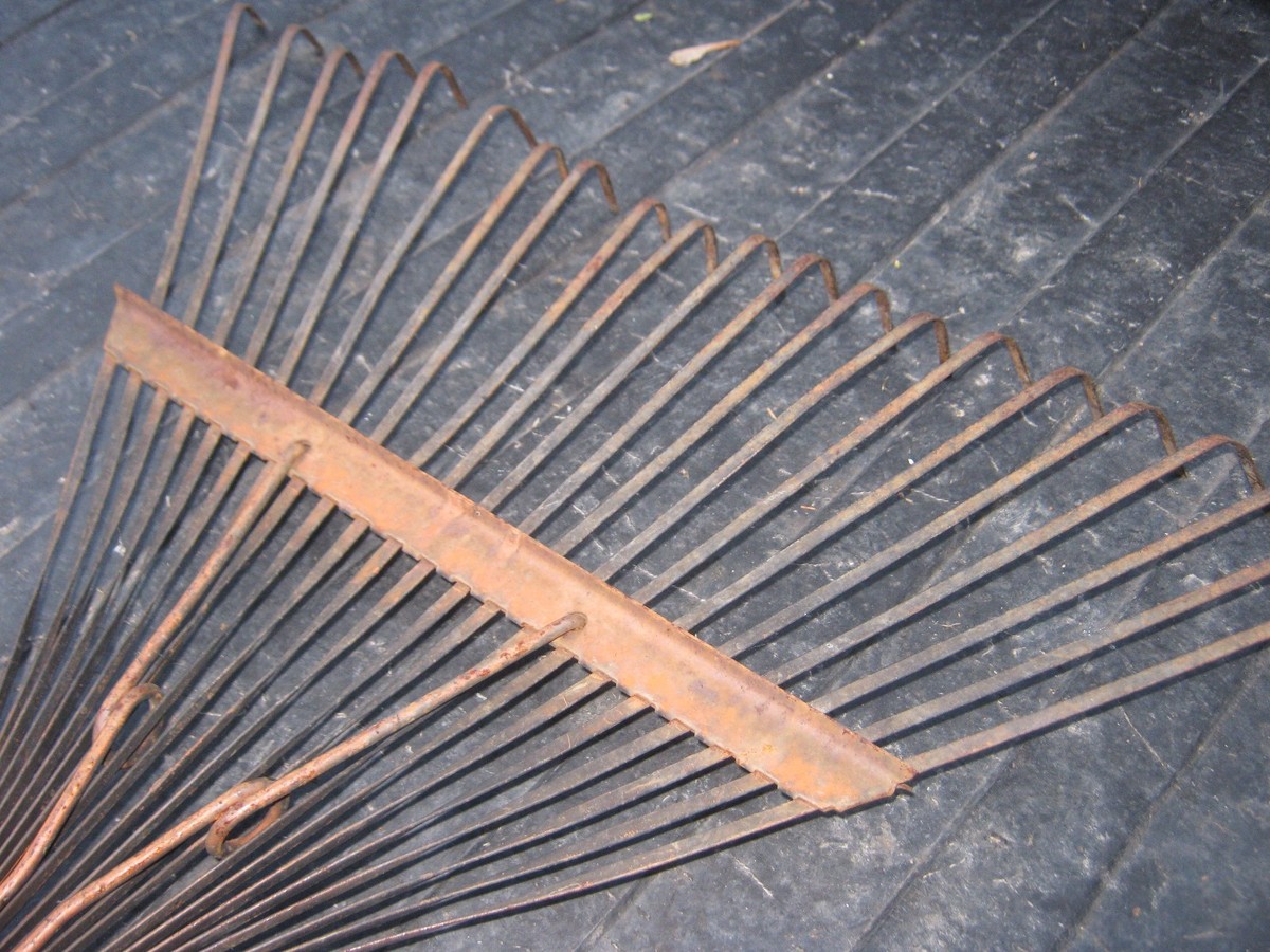 Antique Rake Wood Miniature Antique Garden Rake Grandpa's Doll House