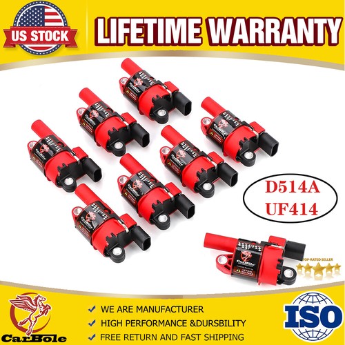 D514A Premium High Performance Ignition Coil Pack (8) For LS2 LS3 LS4 ...