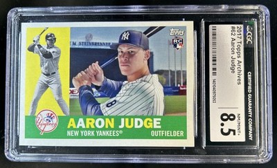 2017 Topps Archives Aaron Judge RC Rookie #62 New York Yankees CGC 8.5 ...