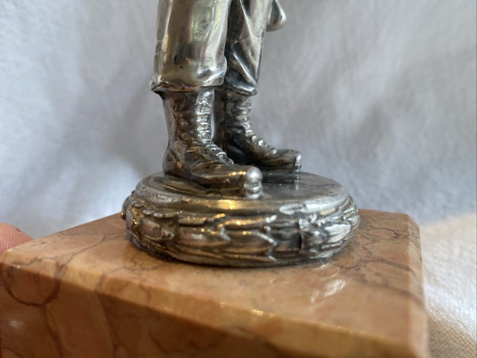 Paratrooper Trophy Vintage Metal Marble WW2 Europe Airborne USA France ...