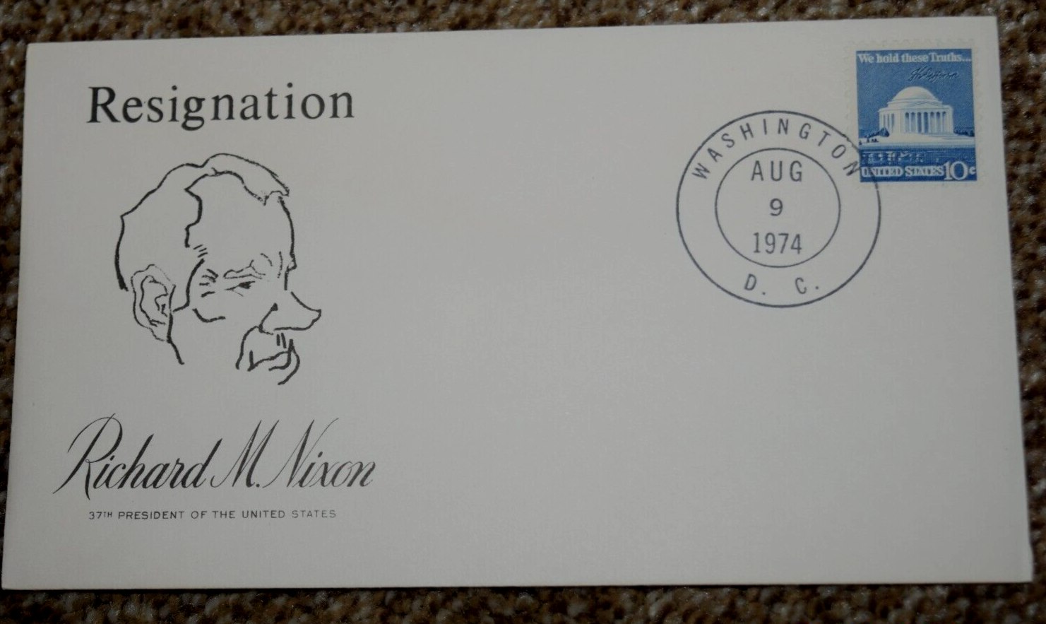 VTG, RESIGNATION '74 COVER: "Richard M. Nixon," (Aug 9, 1974) New, Pol ...