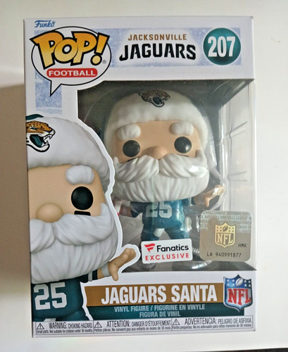 FUNKO POP! NFL FOOTBALL #207 JACKSONVILE JAGUARS SANTA FANACTICS EXCL ...