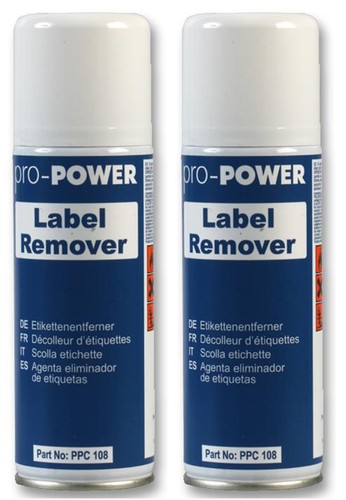 2 x Label Remover Spray 200ml Pro Power Price for 2 Cans Remove sticky ...