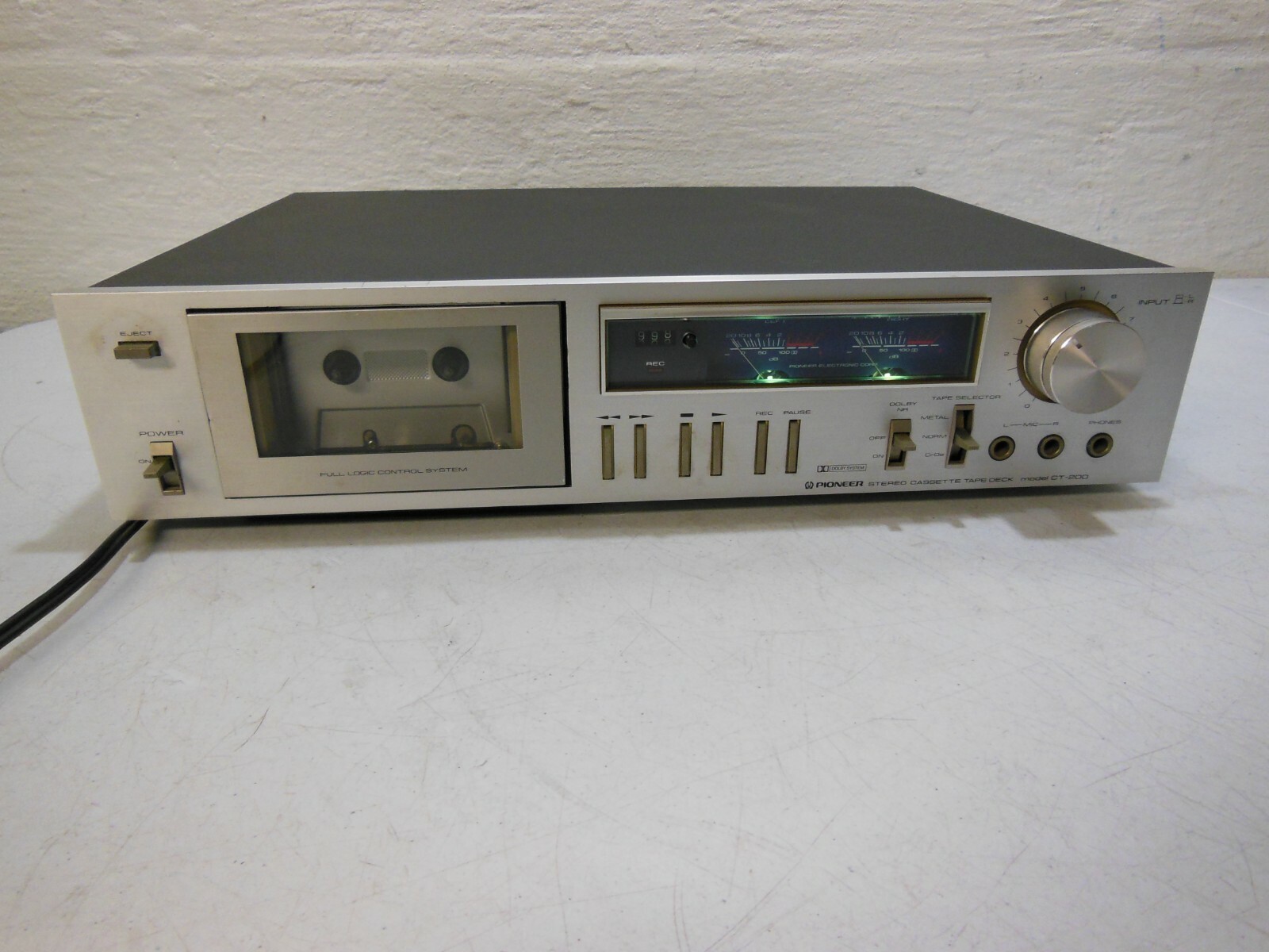Pioneer CT-200 Stereo Cassette Tape Deck - Parts or Repair Only ...