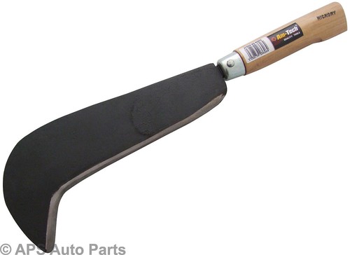 New Bill Hook Hickory Handle Steel Blade Curved Hook Wood Hedge Laying ...