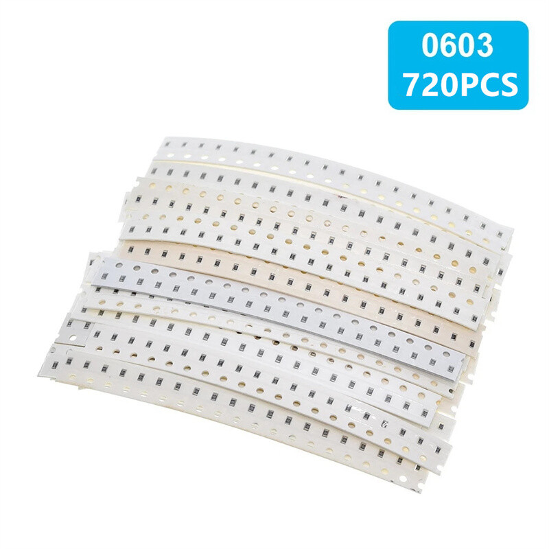 720PCS 1206/0805/0603 SMD Capacitor Assorted Kit SMD Capacitor Packe ...